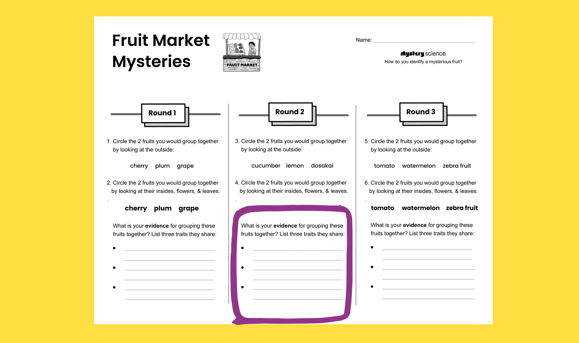 How do you identify a mysterious fruit?