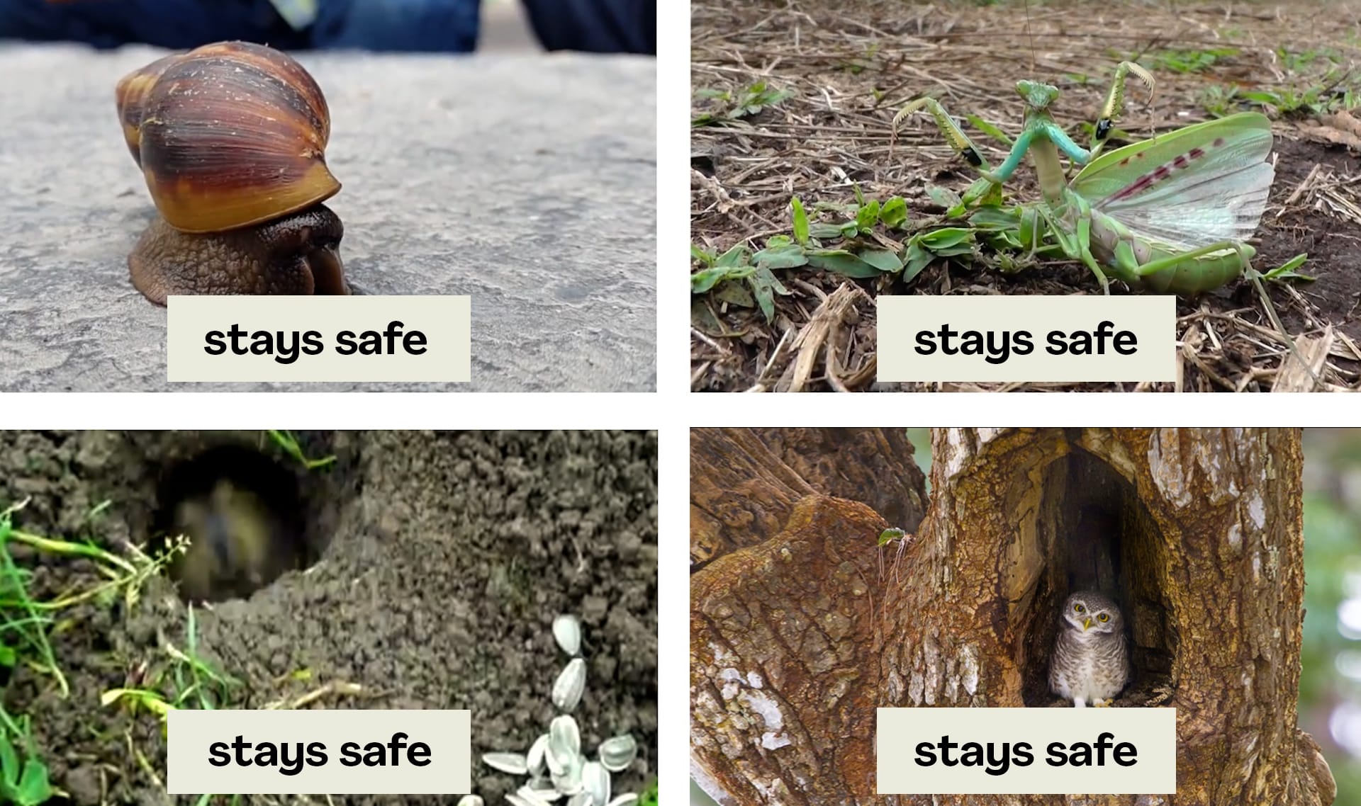 How can you find animals in the woods?