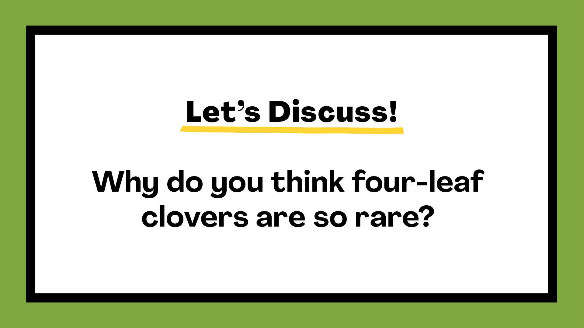 Why are four-leaf clovers so rare? - Mystery Science