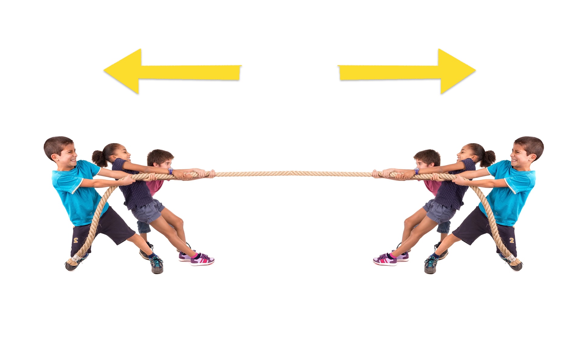 How could you win a tug-of-war against a bunch of adults?