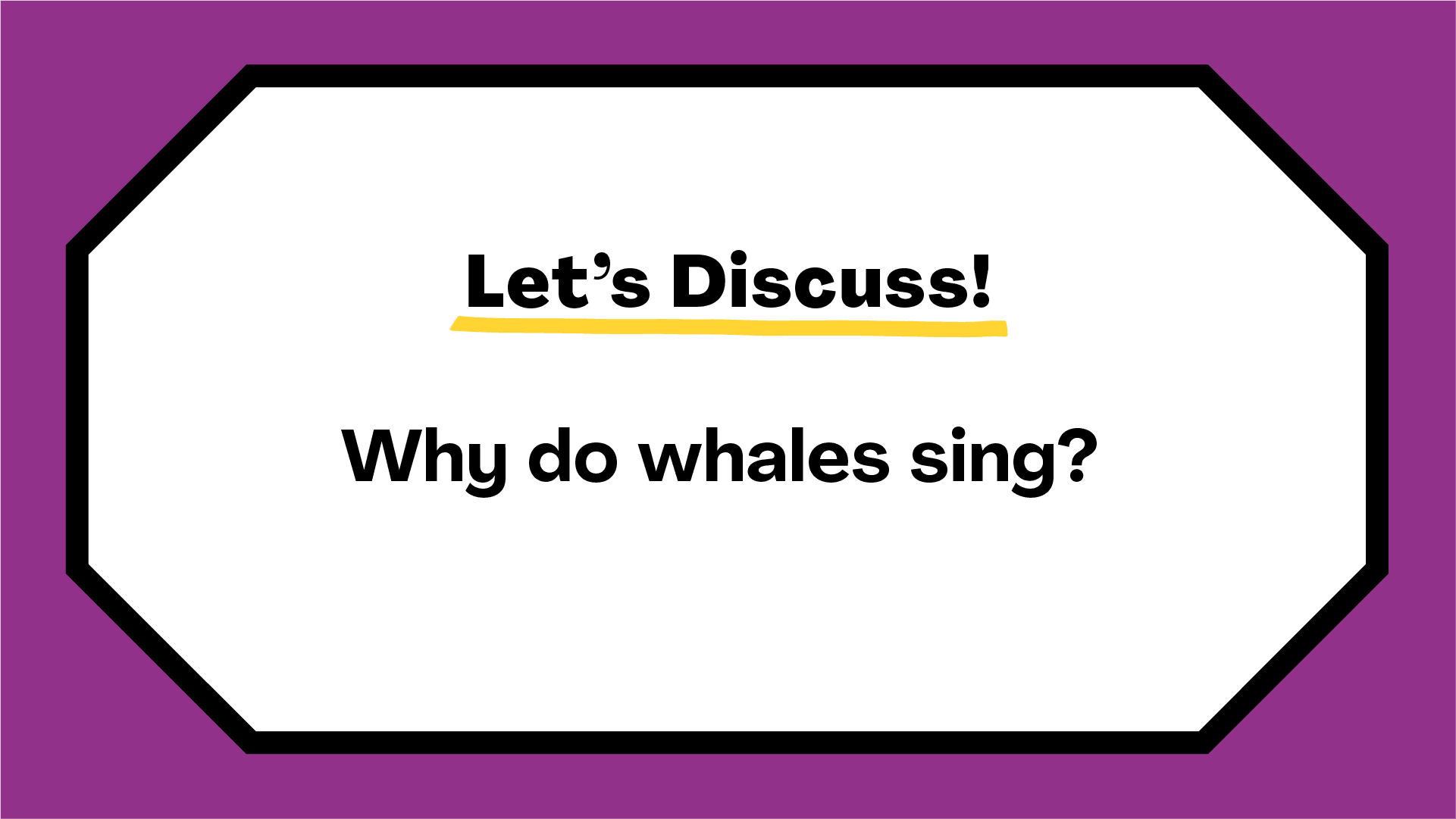 Why do whales sing? - Mystery Science