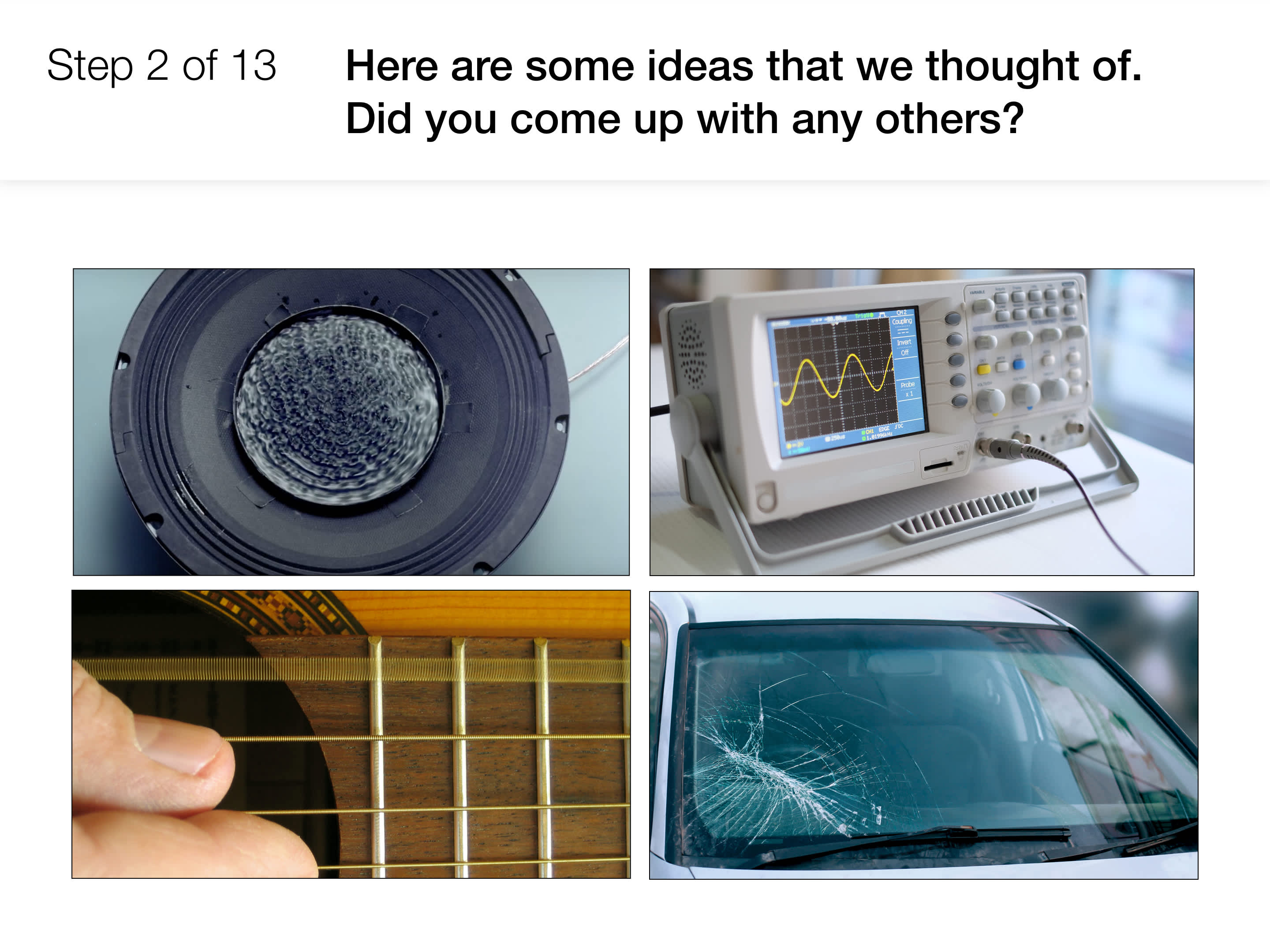 How can you make sound waves visible?