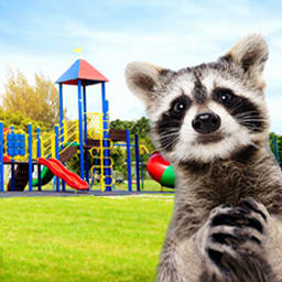 Why would a wild animal visit a playground?